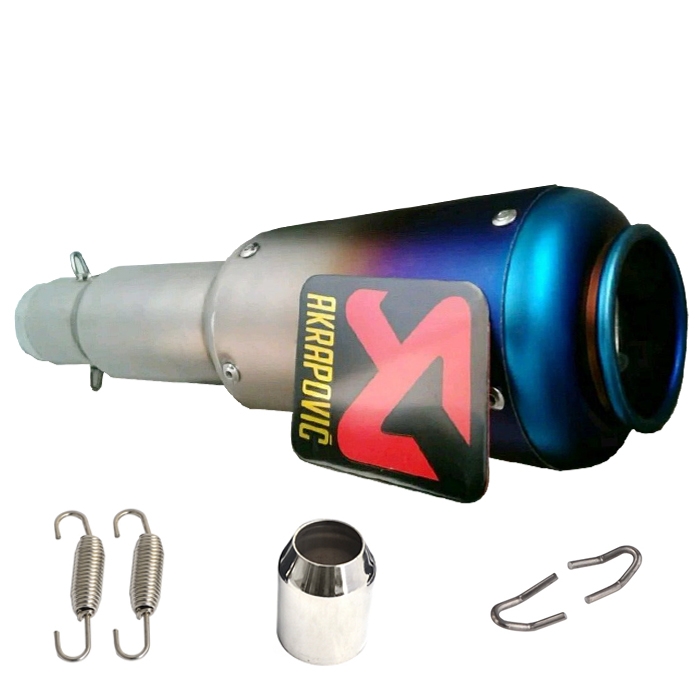 Universal Long Rainbow Blue Head Round (Rocket) Exhaust Silencer, 36 ...